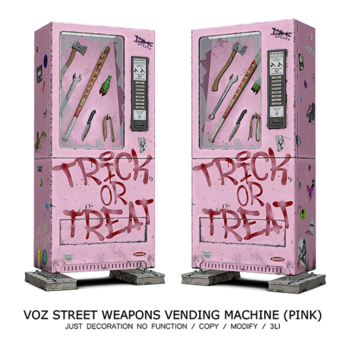 Second Life Marketplace - [VOZ] Street Weapons Vending Machine (Pink)